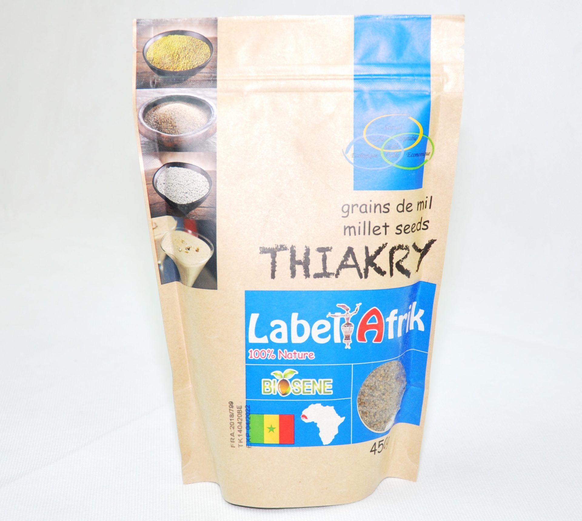 THIAKRY BIOSENE - GRAINS DE MIL 450g - Plateforme «E-KOMKOM»