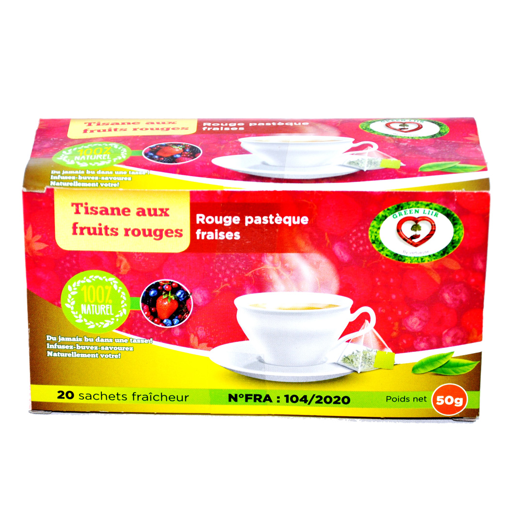 TISANE AUX FRUITS ROUGES BOITES DE 20 DOSETTES - e-KOMKOM